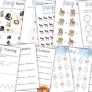 NATIVITY CHRISTMAS Unit Study - Christmas Printable Baby Jesus Birth ...