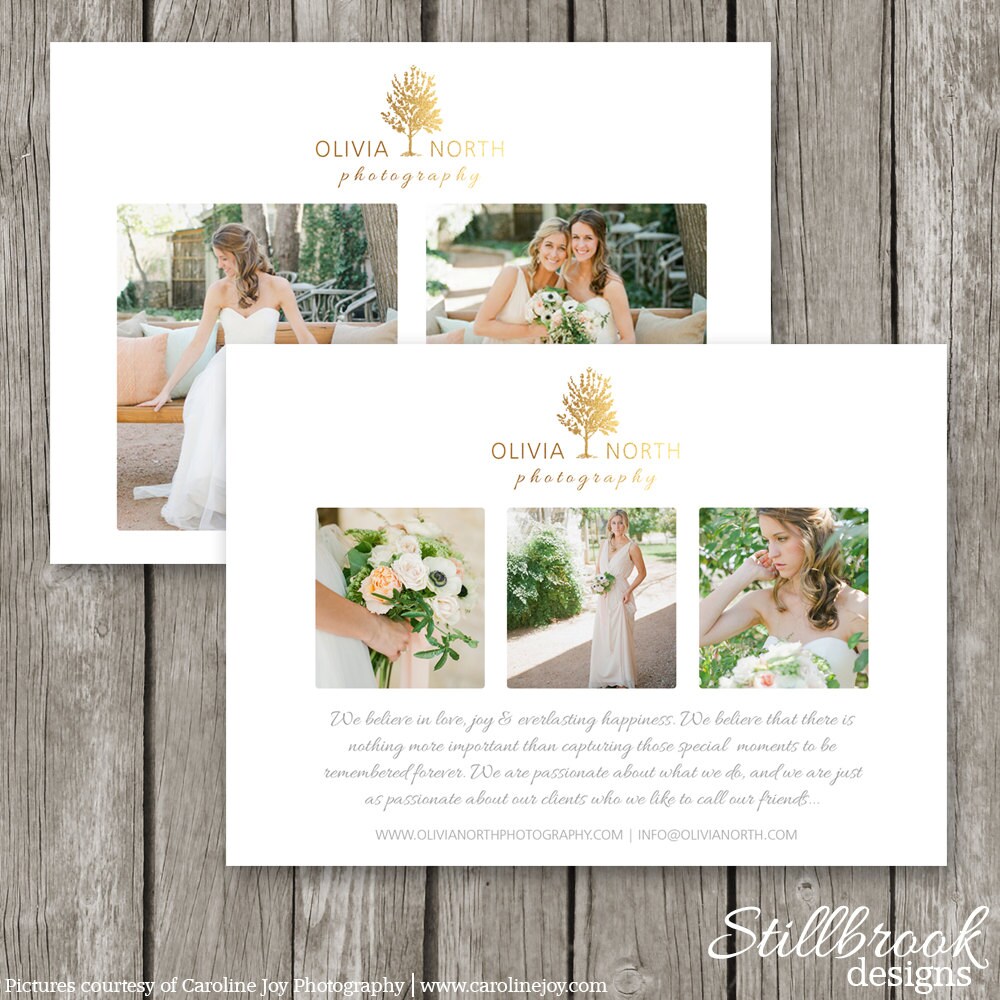 Marketing Card Template - Wedding Photography Promo Card - Advertising ...