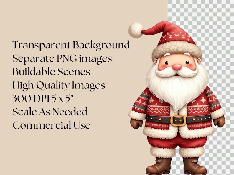 Santa's Clipart North Pole Christmas, Watercolor Christmas, Santas ...