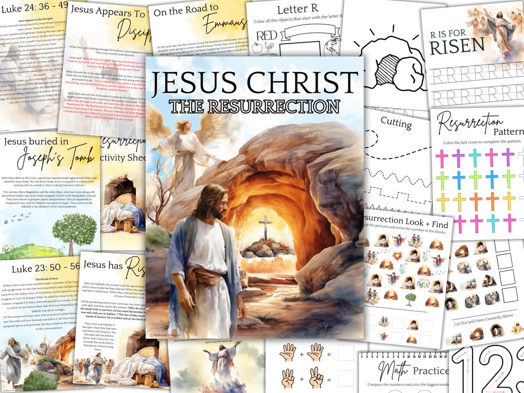 CHRISTIAN EASTER Activity Unit Study, Kids Resurrection Story, Bible ...