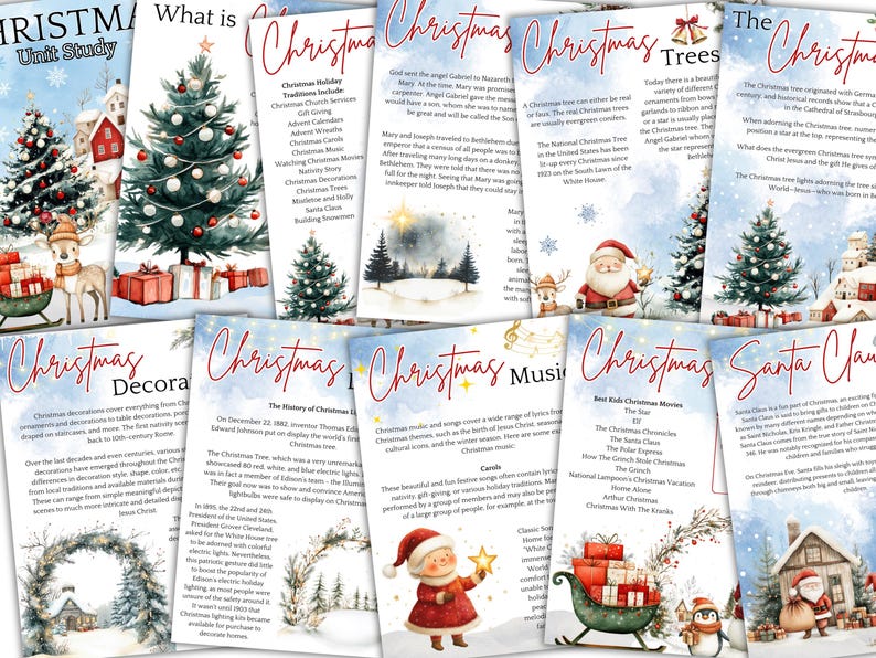 NATIVITY + CHRISTMAS Unit Study - Christmas Homeschool Unit - Jesus is ...