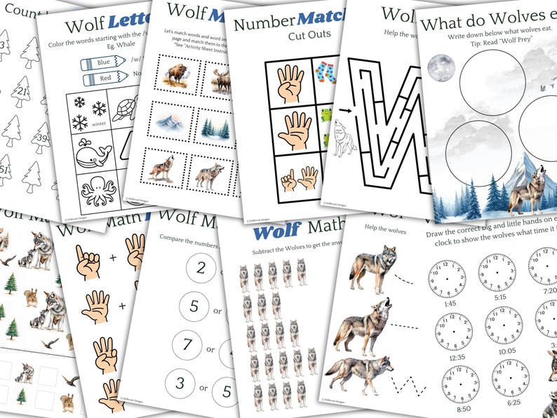 WOLVES Nature Unit Study, Wolf Lifecycle, Anatomy, Predators ...