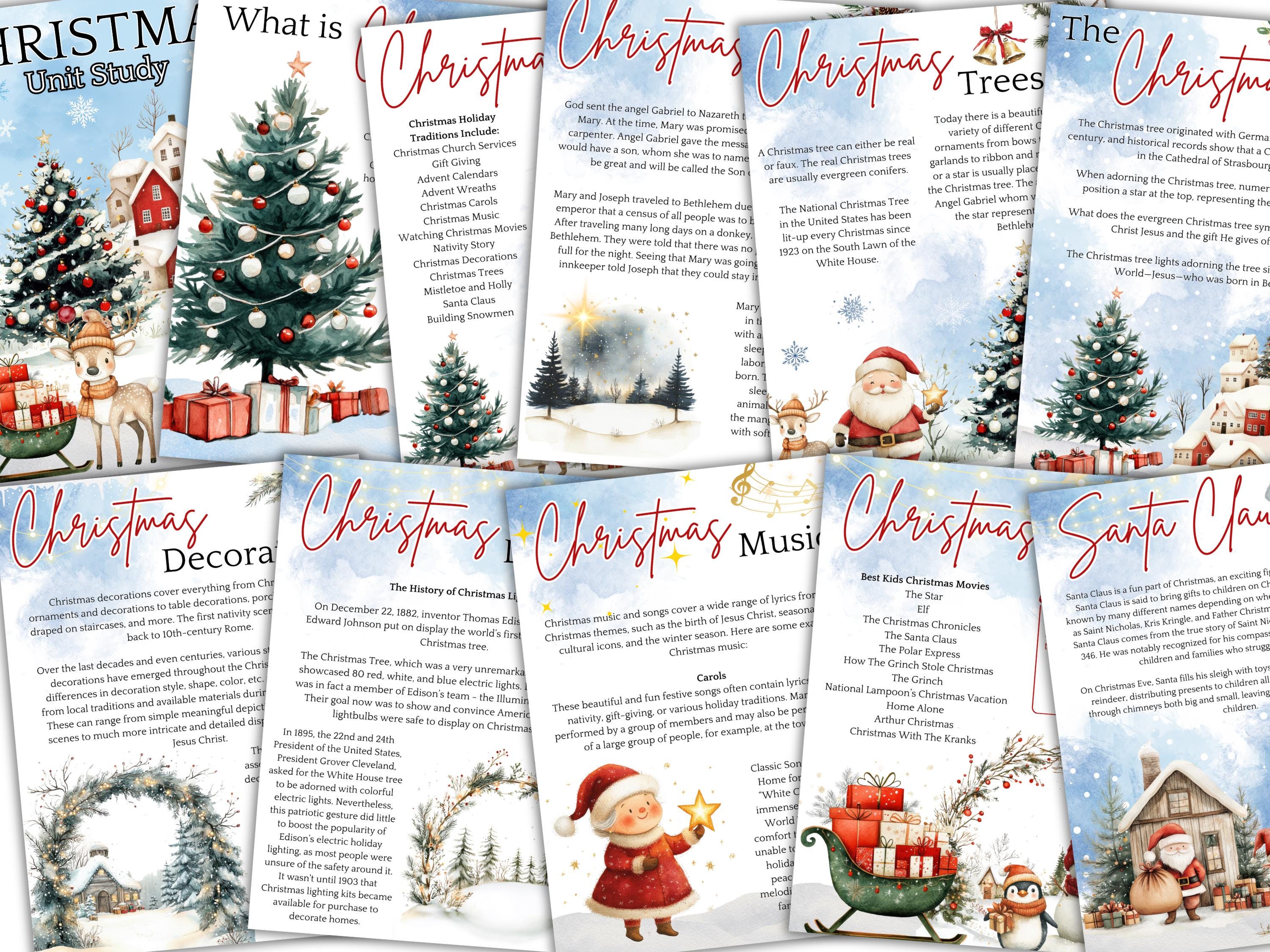 CHRISTMAS Unit Study - Christmas Activities for Kids - Christmas ...