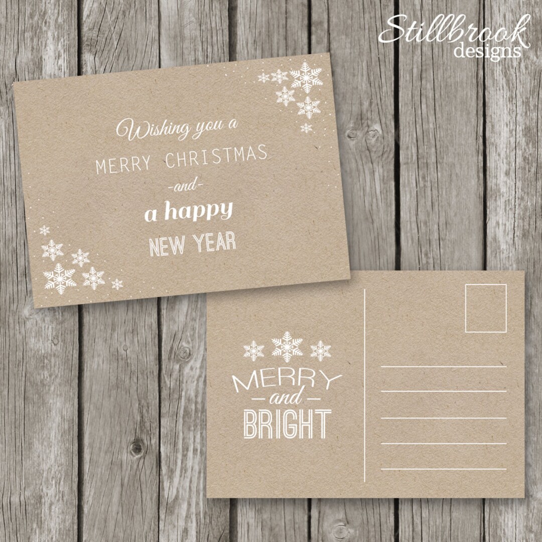 Printable Christmas Card Template Instant Download DIY Christmas Card ...