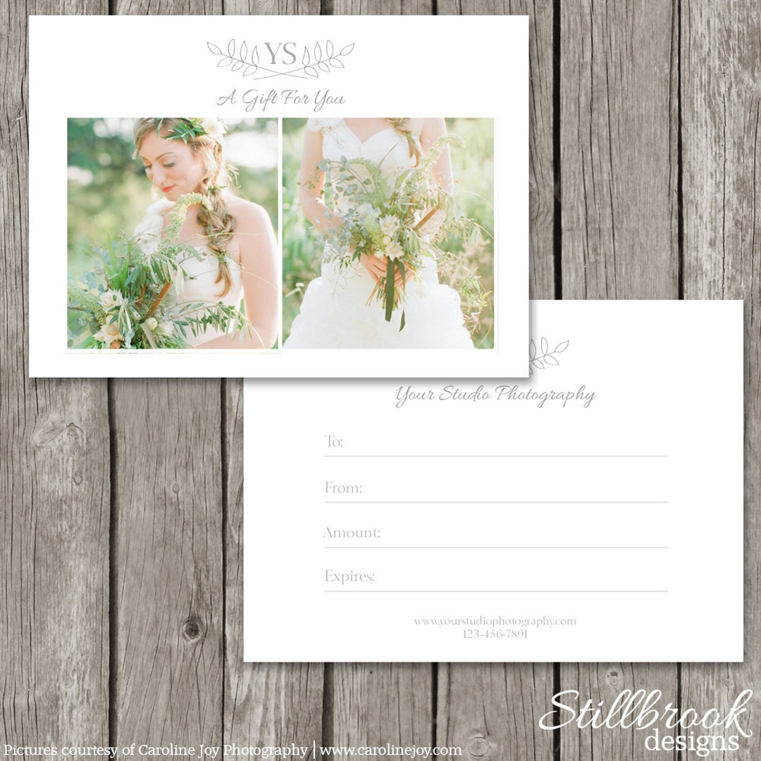 Photography Gift Card Template - Gift Certificate Marketing Template ...