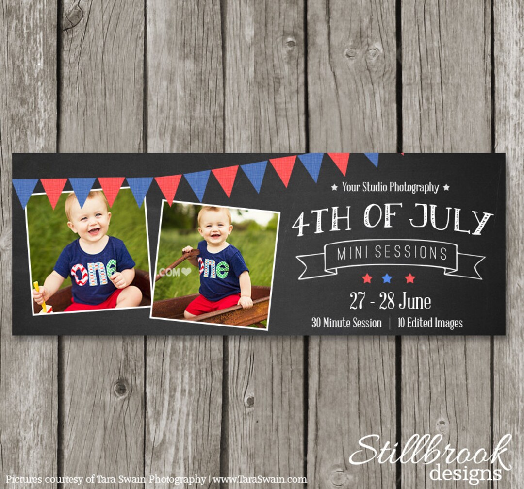 4th of July Timeline Cover Photo - Facebook Mini Session Template ...