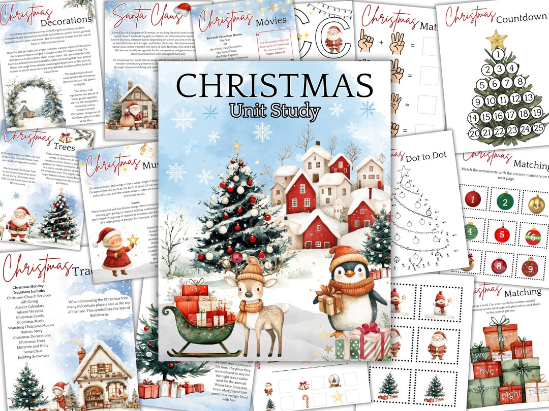 CHRISTMAS Unit Study - Christmas Activities for Kids - Christmas ...