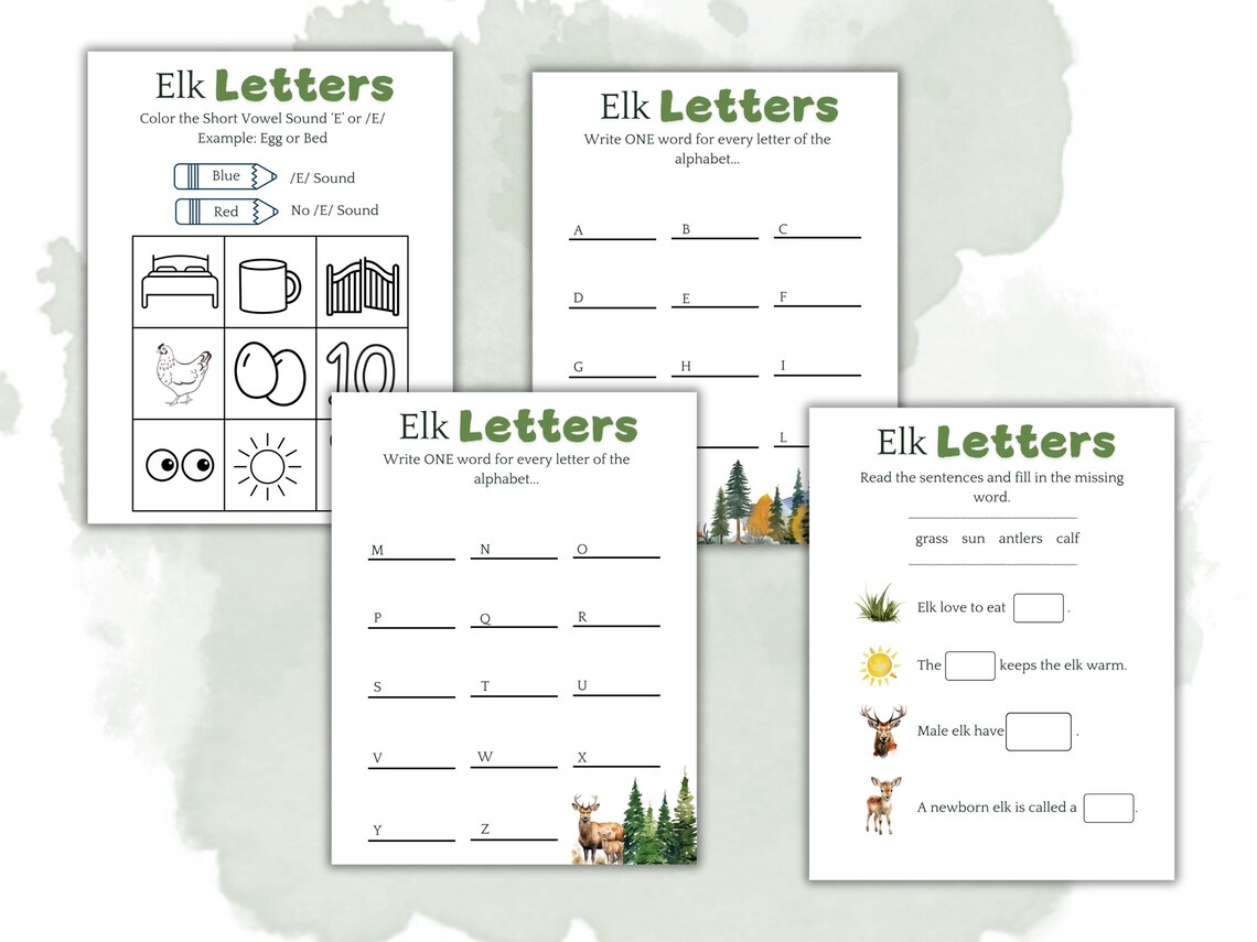ELK Nature Unit Study, Lifecycle, Anatomy, Predators, Homeschool ...