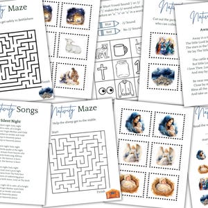 NATIVITY CHRISTMAS Unit Study - Christmas Printable Baby Jesus Birth ...