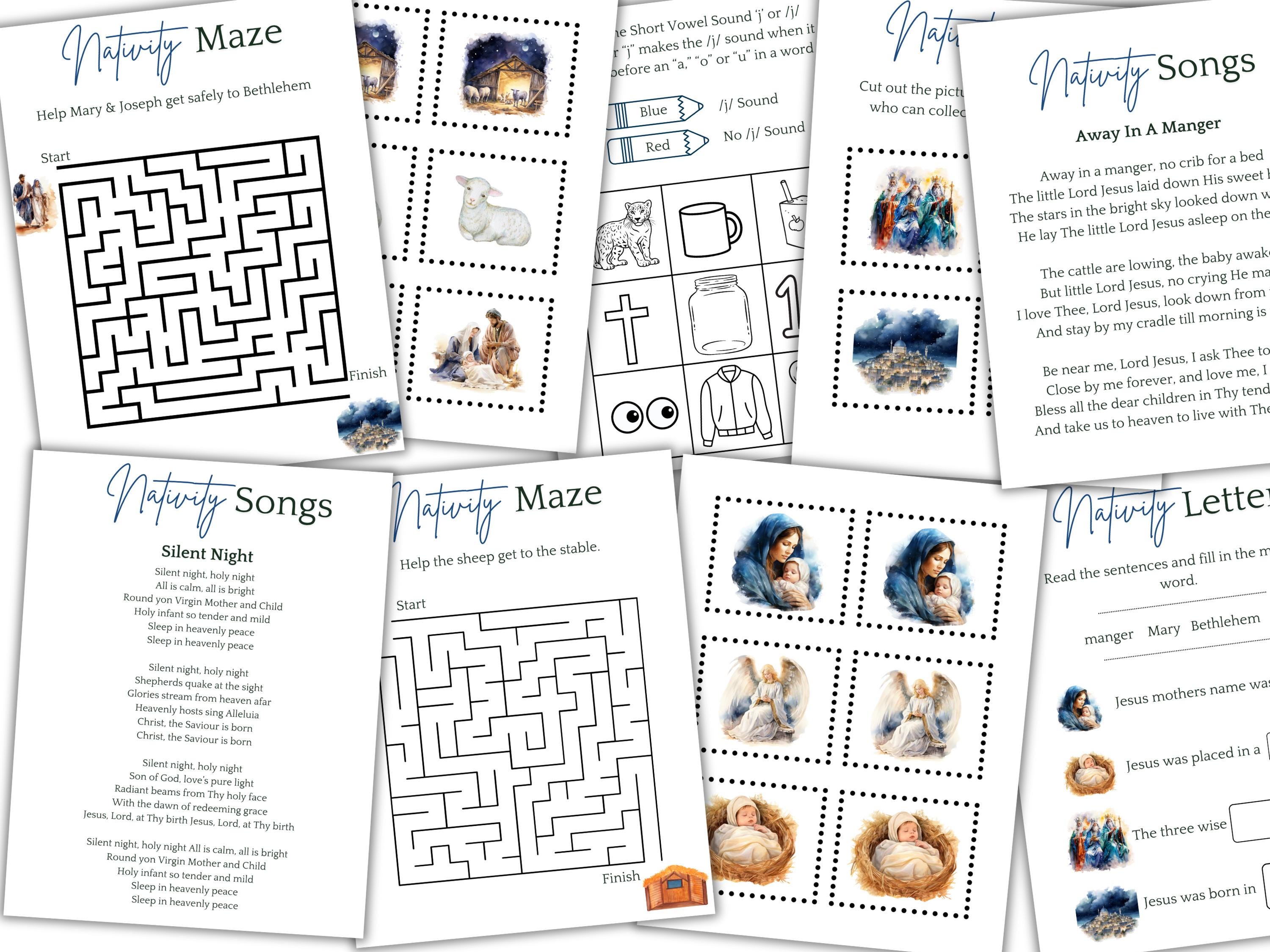 NATIVITY CHRISTMAS Unit Study - Christmas Printable Baby Jesus Birth ...