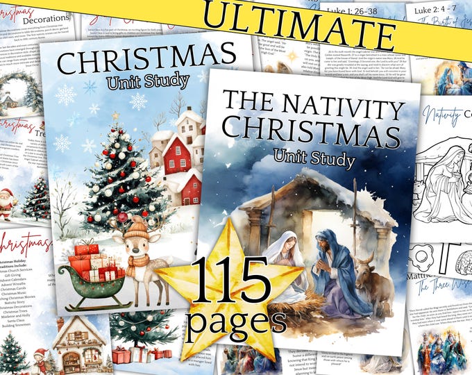 NATIVITY + CHRISTMAS Unit Study - Christmas Homeschool Unit - Jesus is ...