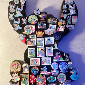 Stitch Disney Pin Display Board. 18" Tall, Can Hold About 45 Pins - Etsy