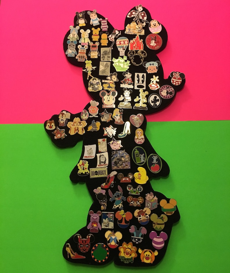 LARGE Disney Minnie Mouse Pin Display Board Can Hold 70 Pins - Etsy