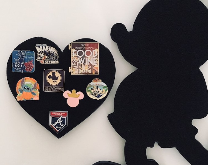 Heart Shaped Pin Display Board Disney, Sea World, Universal Studios Pin ...