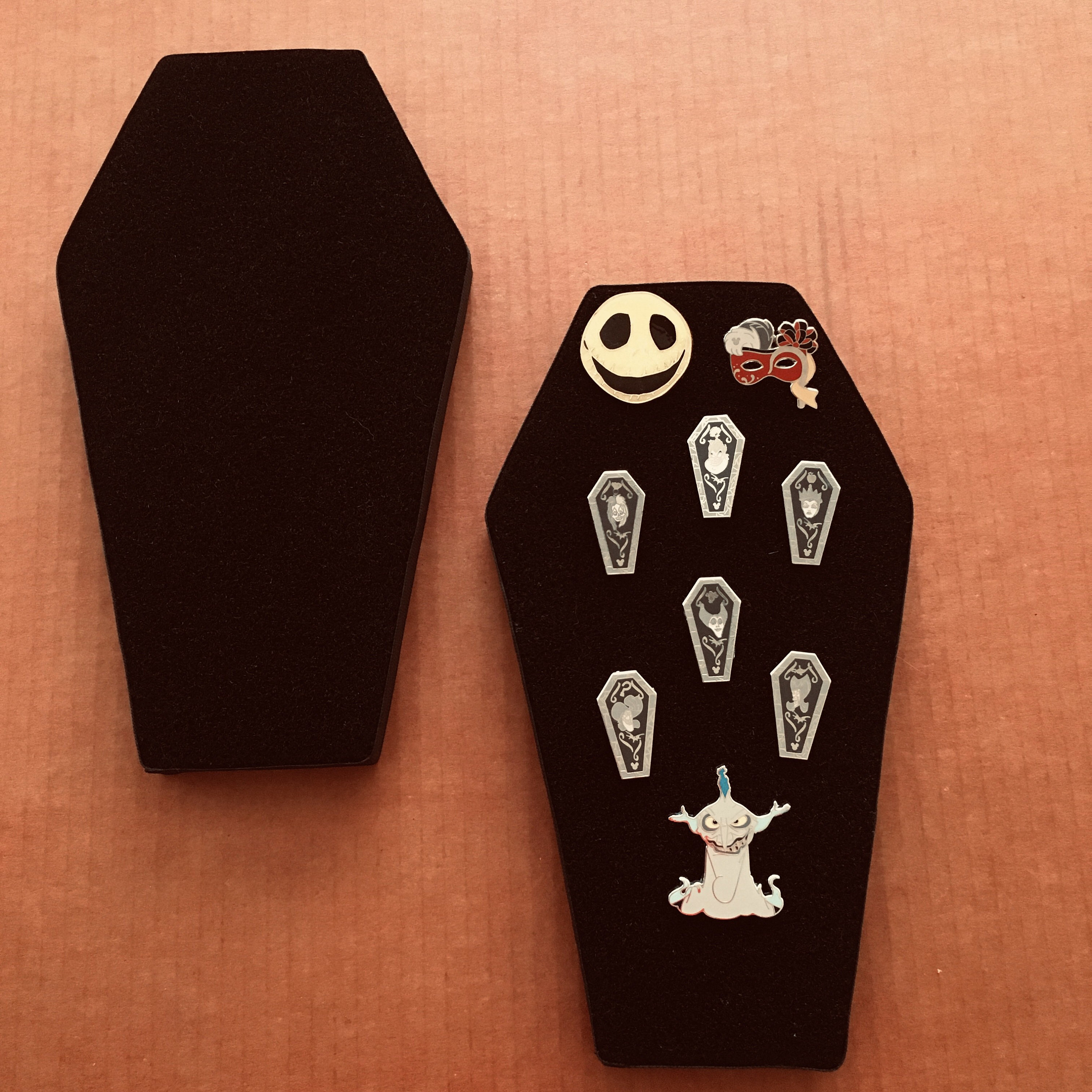Coffin Shaped Pin Display Board Disney Halloween Villain Pins | Etsy