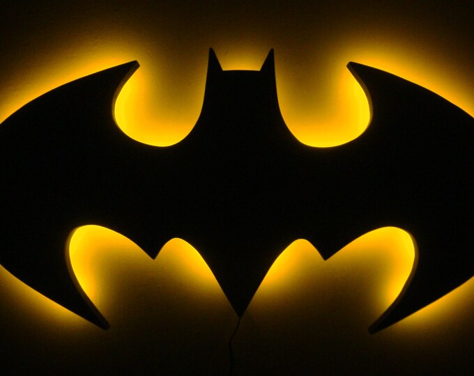 Batman Logo LED Wall Light / Night Light - Etsy