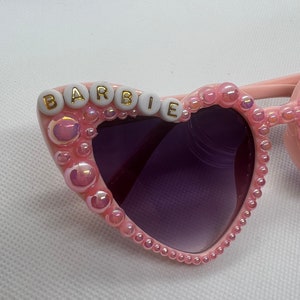 Barbie Inspired Vintage Heart Shaped Sunglasses - Etsy