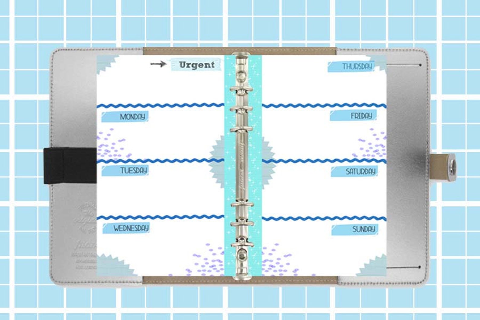 Filofax A5 Printable Week in 2 Pages, Kit 4 Colors, Filofax Inserts ...