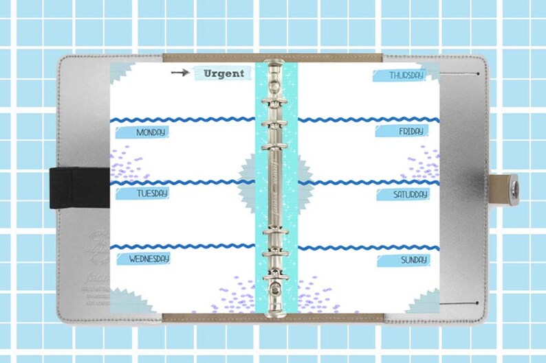 Filofax A5 Printable Week in 2 Pages, Kit 4 Colors, Filofax Inserts ...