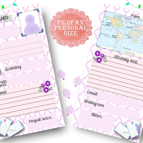 Filofax insert - Etsy France
