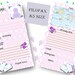 Filofax A5 Size, Penpal Inserts , 2 Pages Insert Pages, Snail Mail ...