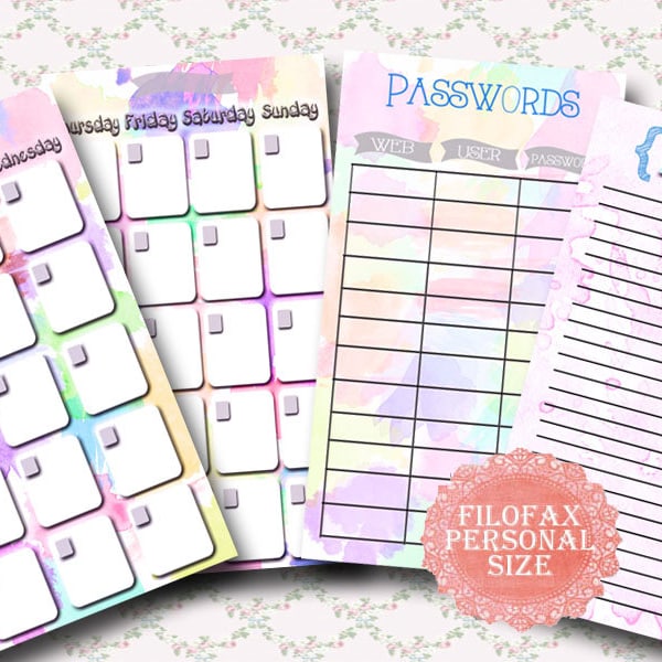 Filofax Printables - Etsy
