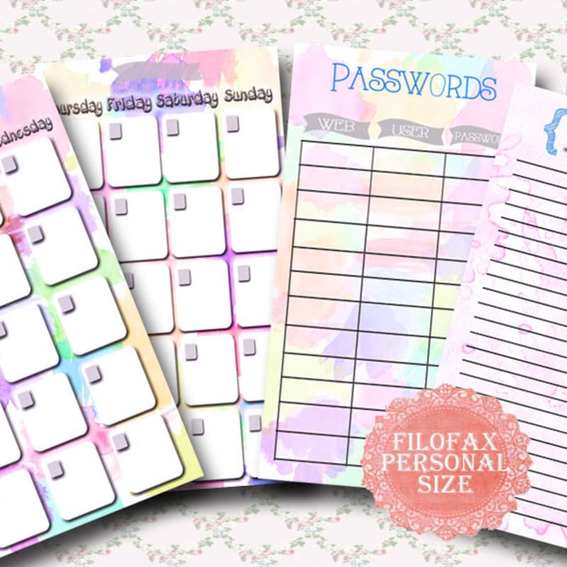Filofax Printables - Etsy