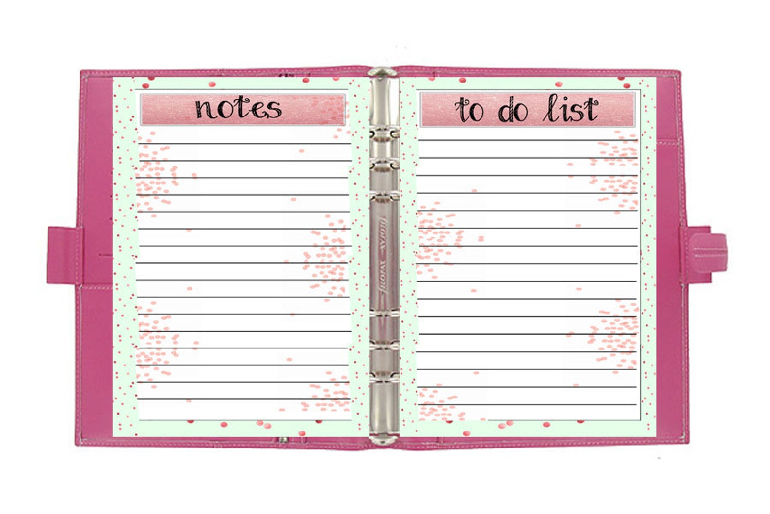Personal Filofax Printable to Do List and Notes, 3 Colors, 6 Insert ...