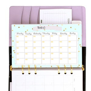 Filofax A5 Printable Calendar Planner, Perpetual Calendar , PDF, Cute ...