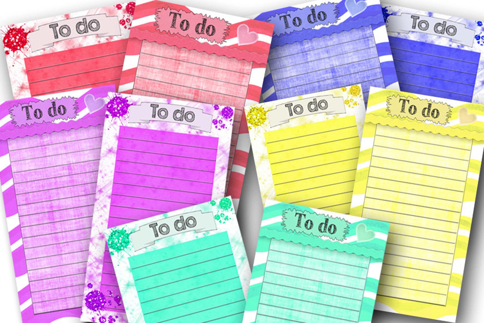 A5 Filofax Printable to Do List , A5 Planner, 10 Insert Pages 5 Colors ...
