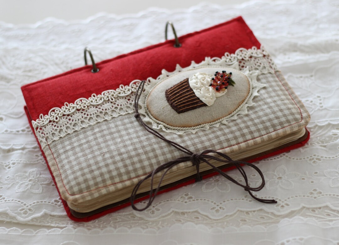 Handmade Cookbook, Handmade Notebook, Recipe Book, Cookbook for Her ...