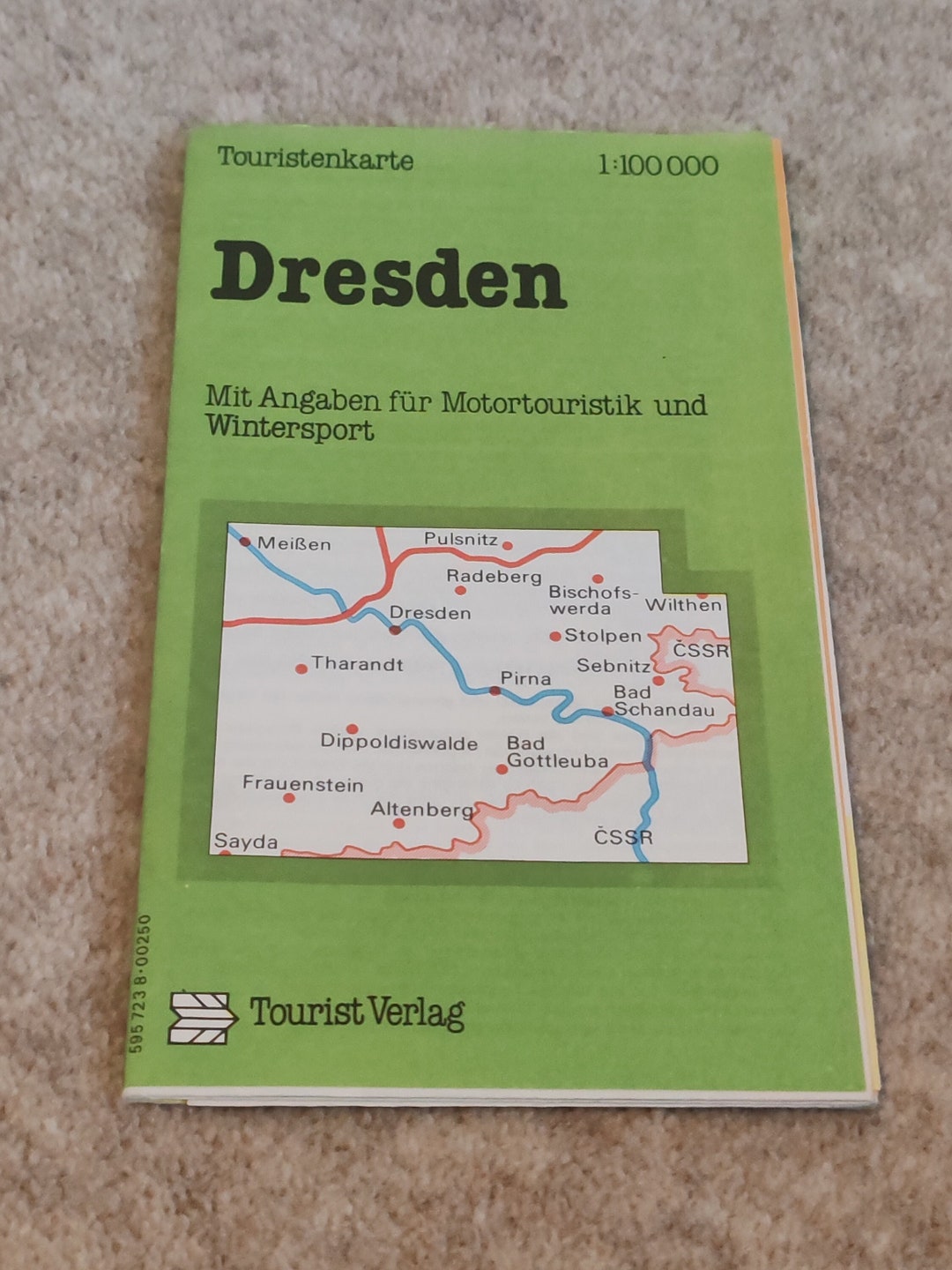 Touristenkarte Der DDR - Tourist Map East Germany - Dresden - 1986 - Etsy