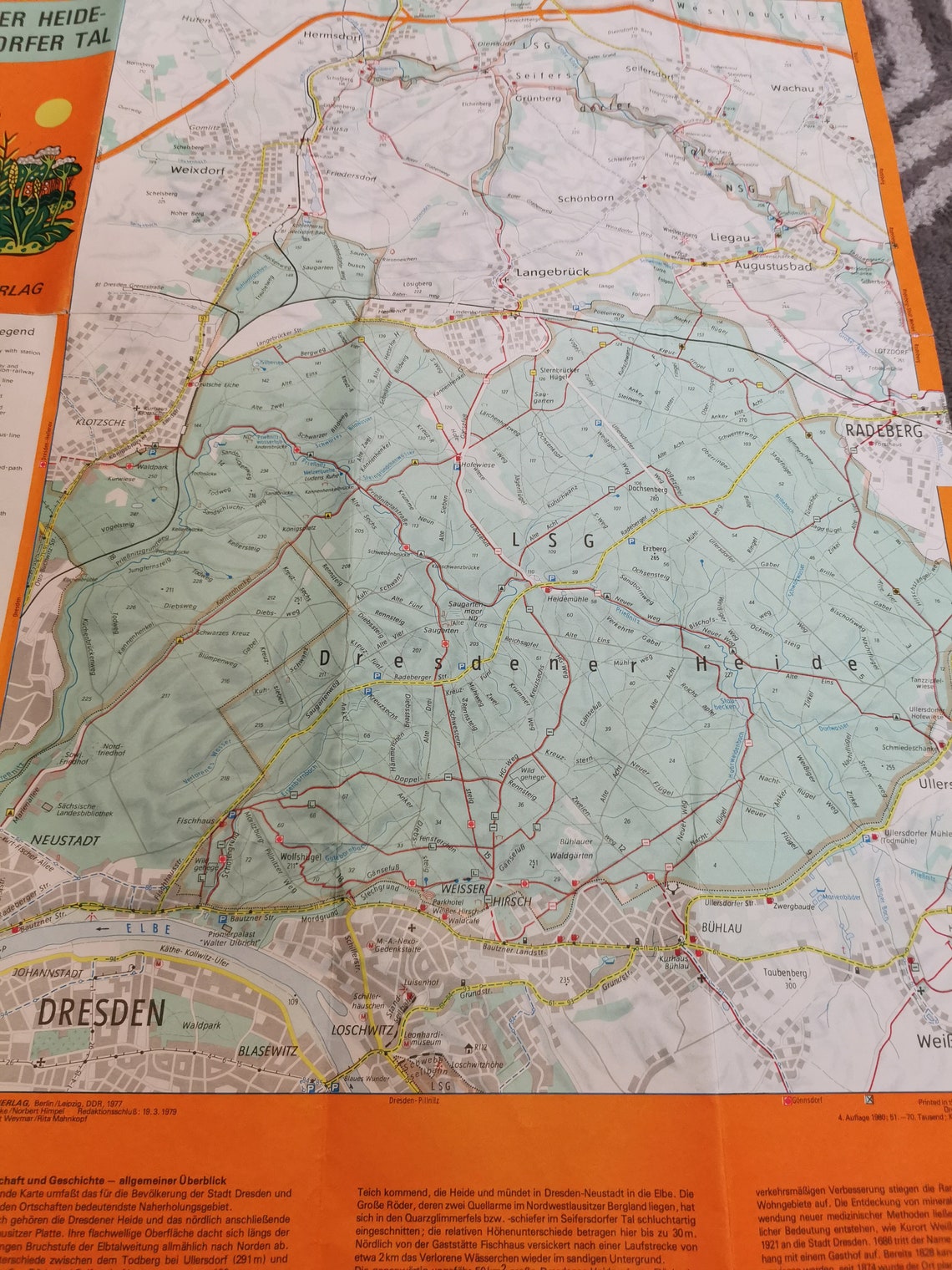 Dresdner Heide und Seifersdorfer Tal Hiking Map of Dresden | Etsy