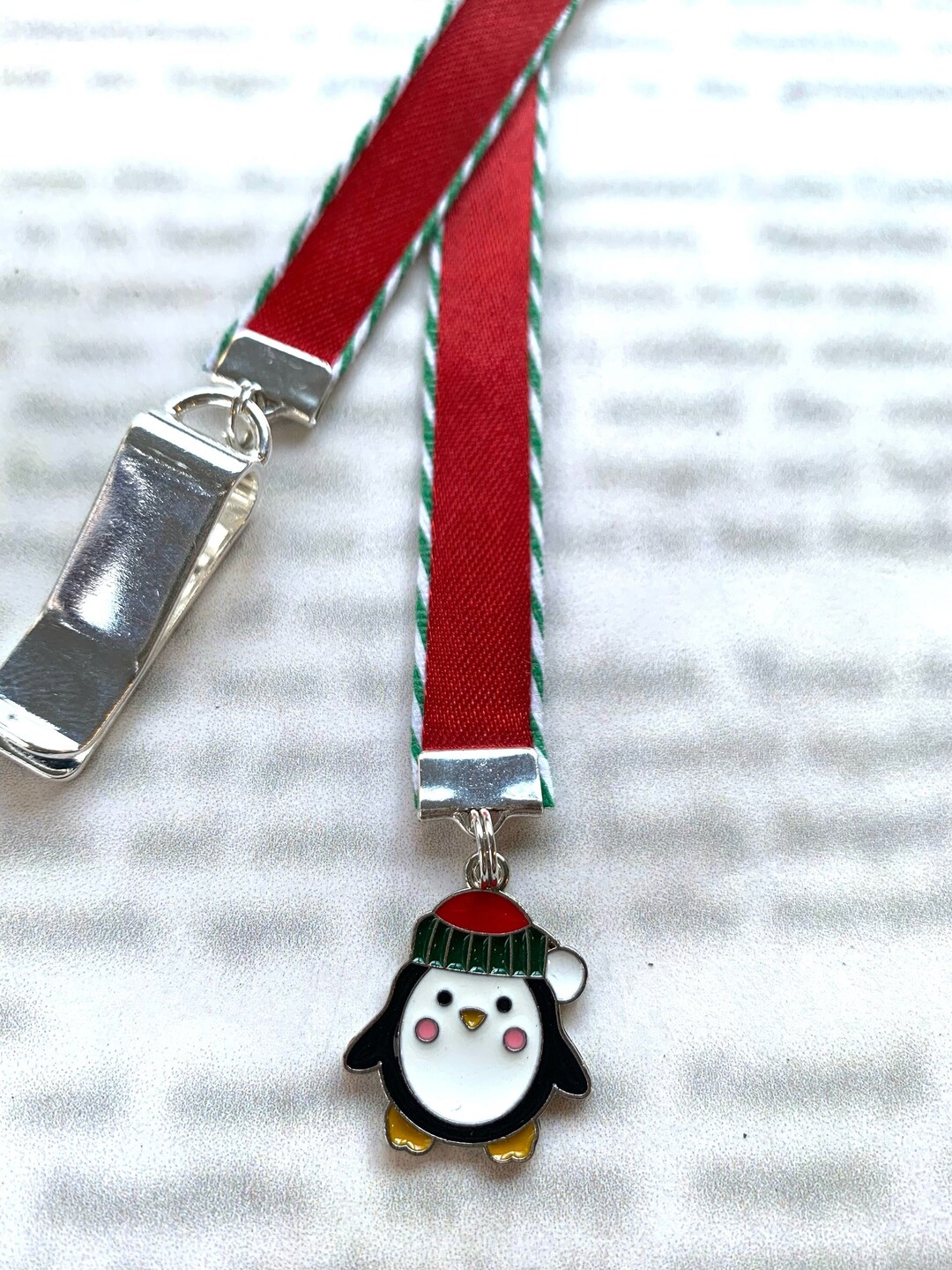 Penguin Christmas Holiday Attachable Bookmark Special Clip - Etsy
