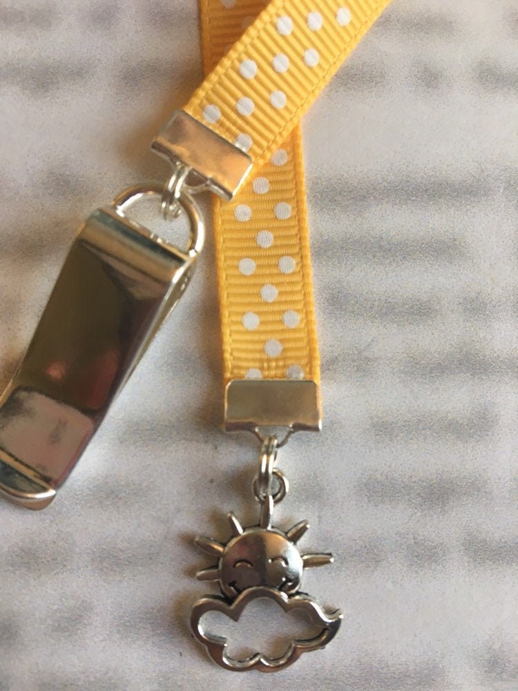 Sun & Cloud Bookmark / Sun Face Bookmark Attach clip to book cover then ...