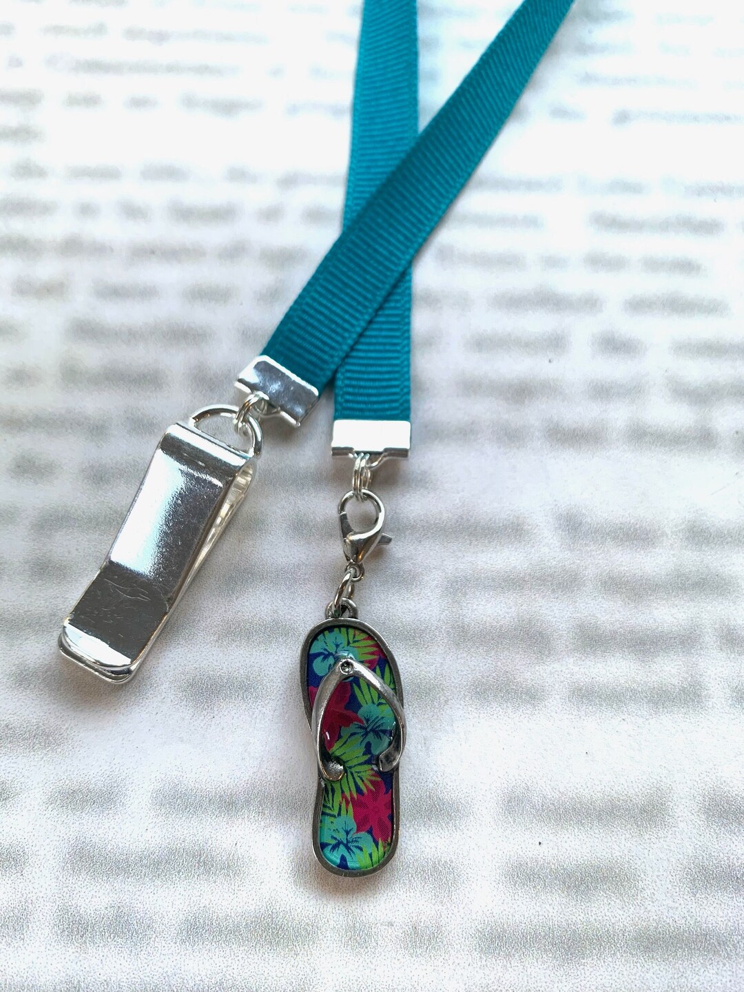 Flip Flop Sandal Attachable Bookmark Special Clip Attaches to Cover ...