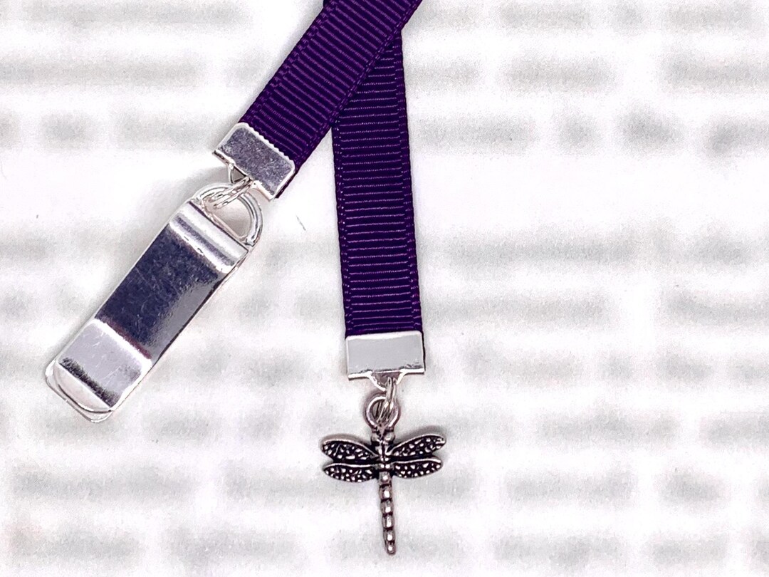 Dragonfly Attachable Bookmark Special Clip Attaches to Cover, Ribbon ...