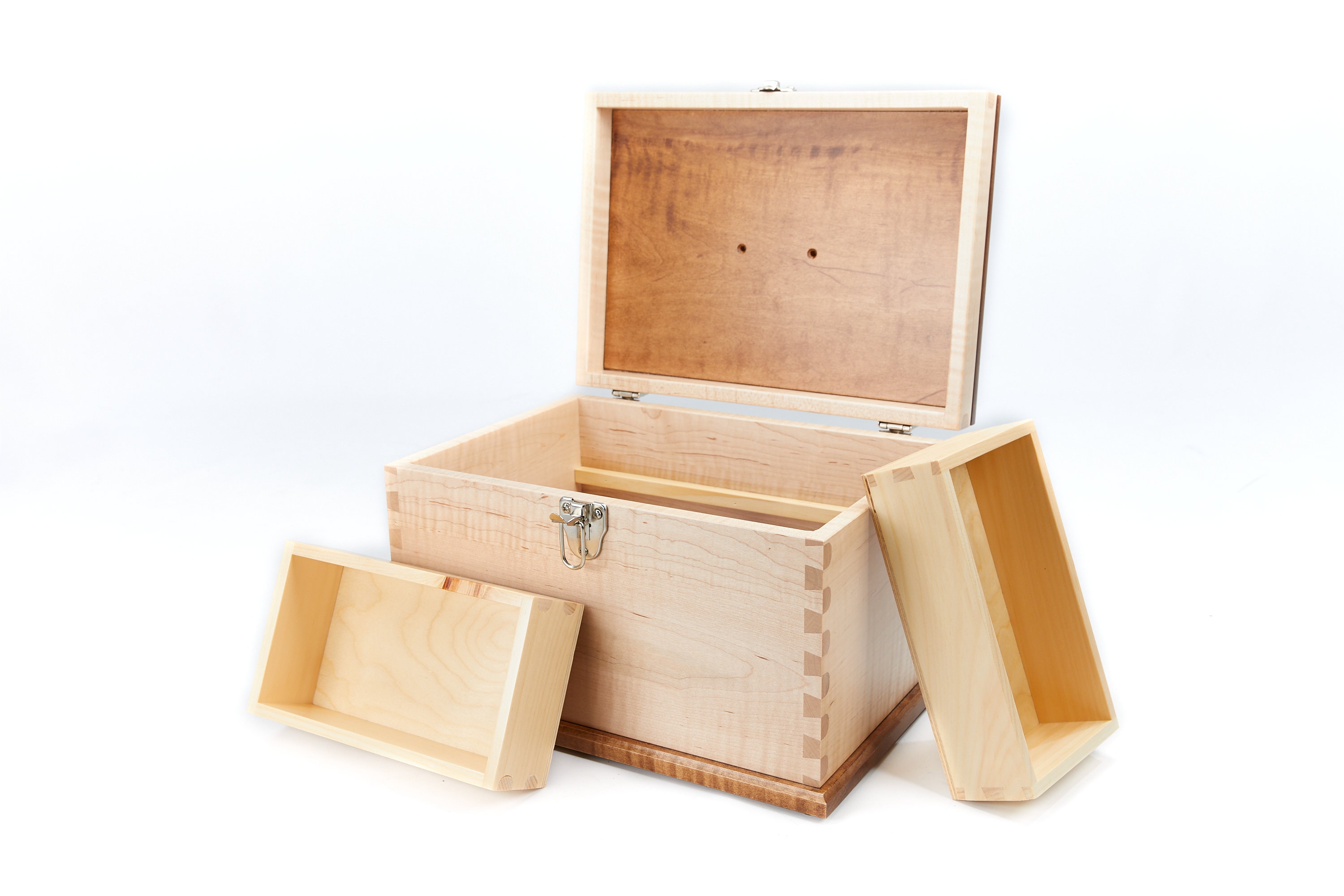 Deluxe Maple Shoe Shine Box 100% Handmade in USA ready to Ship - Etsy