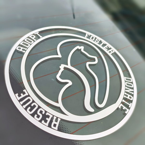 Cat Rescue Decal - Etsy