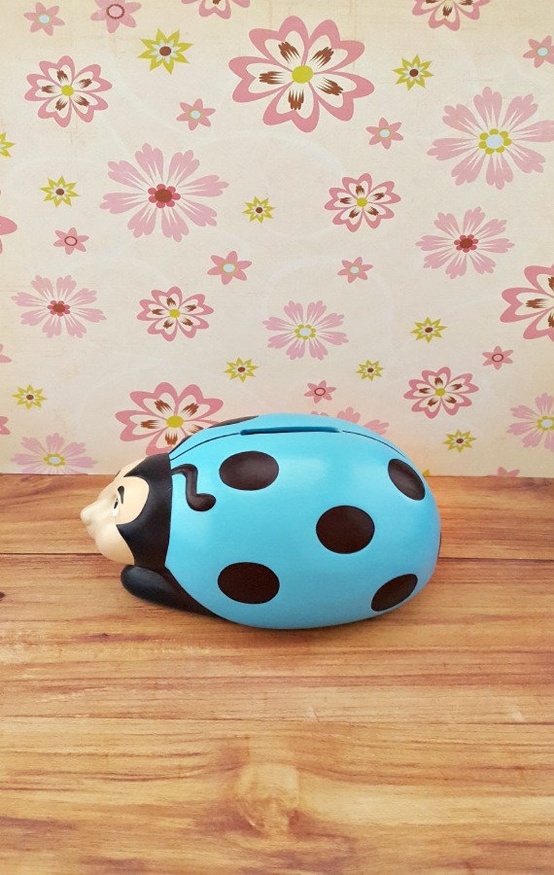 Blue Ladybug Piggy Bank Ladybug Piggy Bank Piggy Bank Bank - Etsy