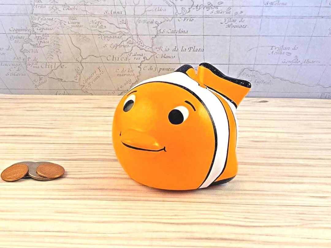 Clown Fish Piggy Bank, Fish Piggy Bank, Piggy Bank, Nemo Piggy Bank ...