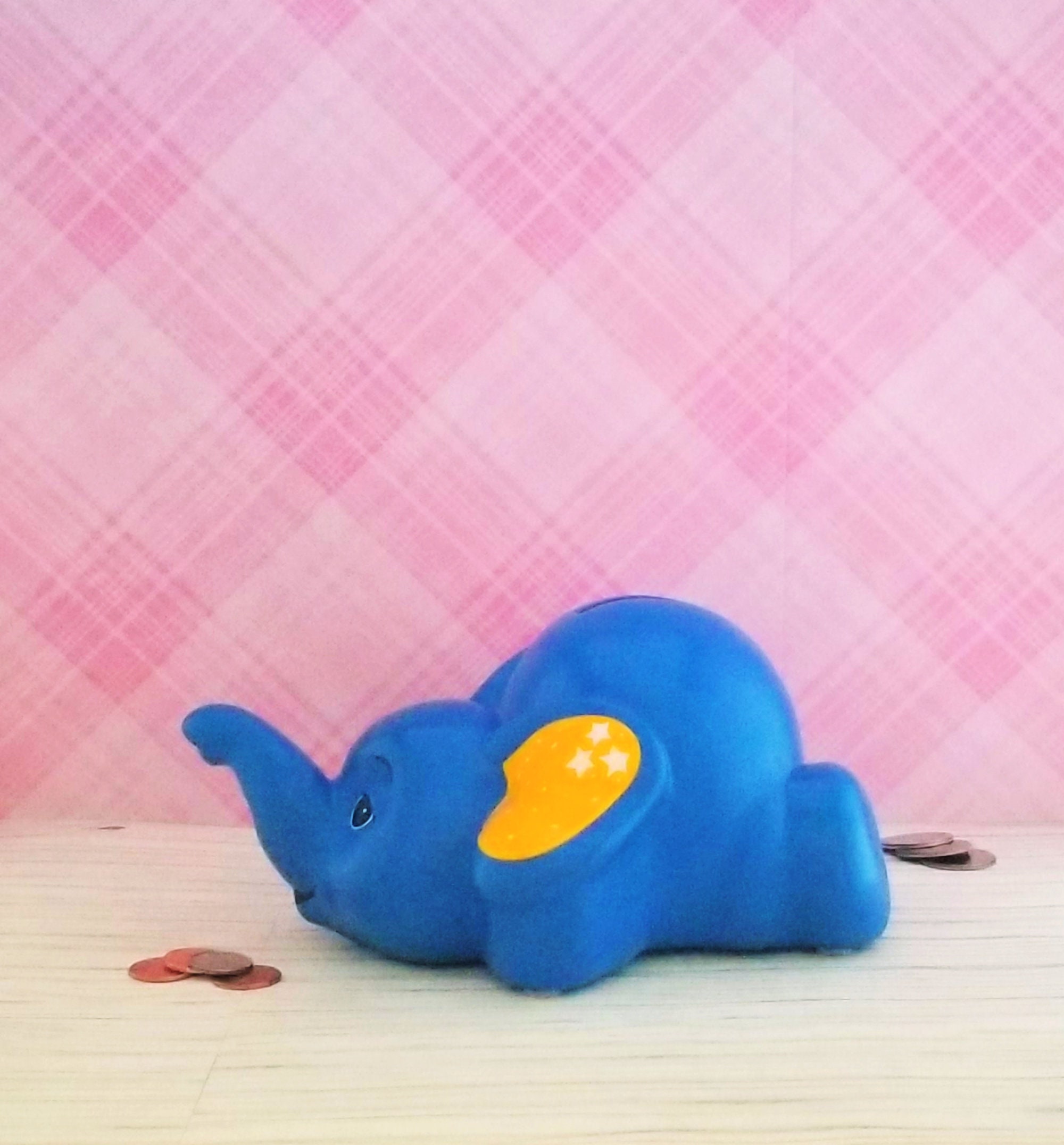 Blue Elephant Piggy Bank Elephant Piggy Bank Piggy Bank | Etsy