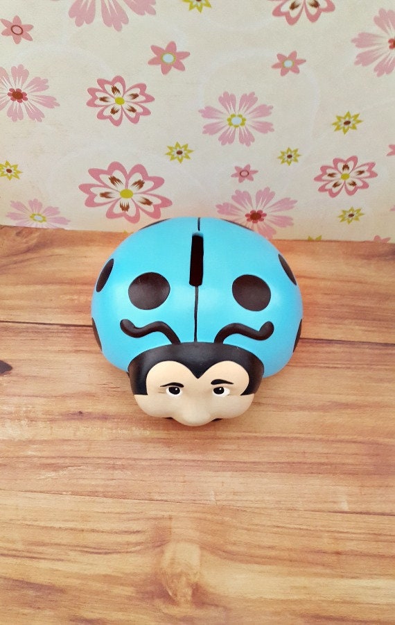 Blue Ladybug Piggy Bank Ladybug Piggy Bank Piggy Bank Bank | Etsy