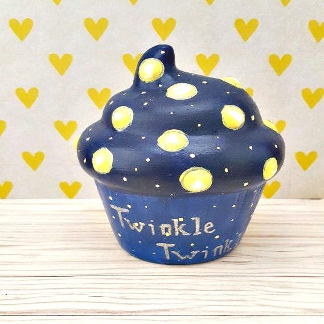 Van Gogh Inspired Cupcake Piggy Bank, Cupcake Piggy Bank, Piggy Bank ...