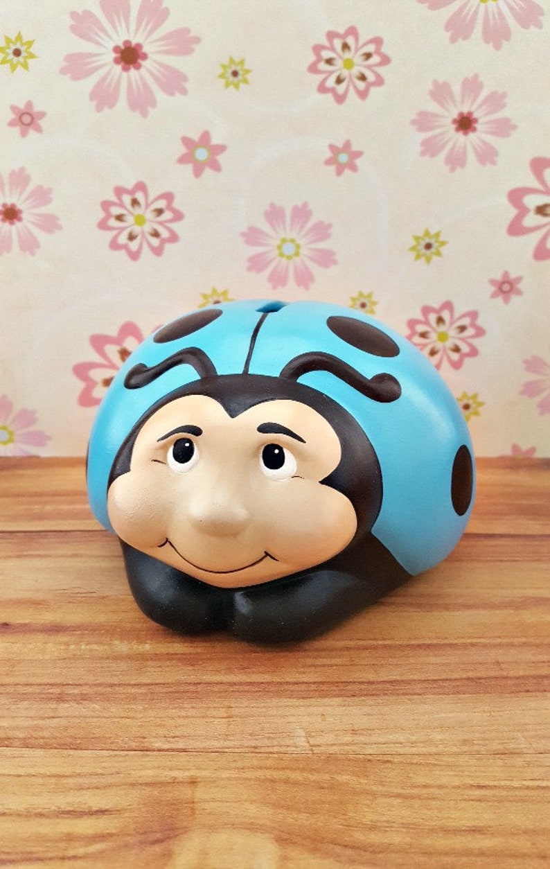 Blue Ladybug Piggy Bank Ladybug Piggy Bank Piggy Bank Bank - Etsy