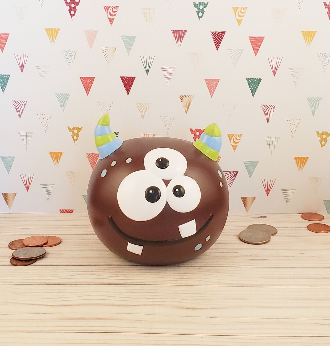 Perfectly Imperfect Monster With Misshaped Horn Piggy Bank, Monster ...