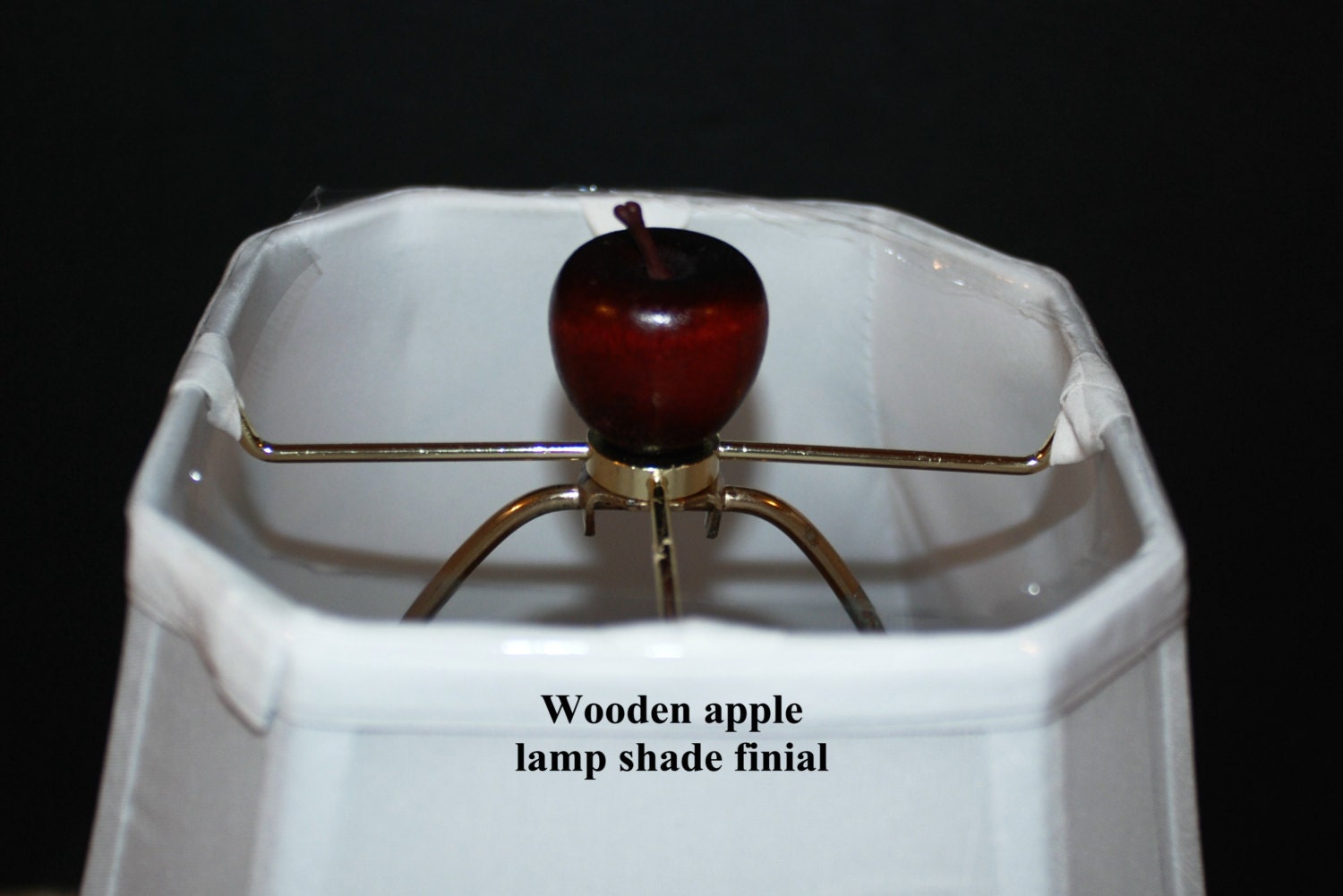 Handcrafted Wooden Apple Lamp Shade Finials... 4 colors available