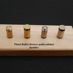 Handcrafted Bullet 40 S&W (10mm ) or 45 ACP Bullet Drawer Pulls/cabinet ...