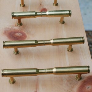 Double Case Brass Bullet Drawer Pulls/cabinet Handles 223/ - Etsy