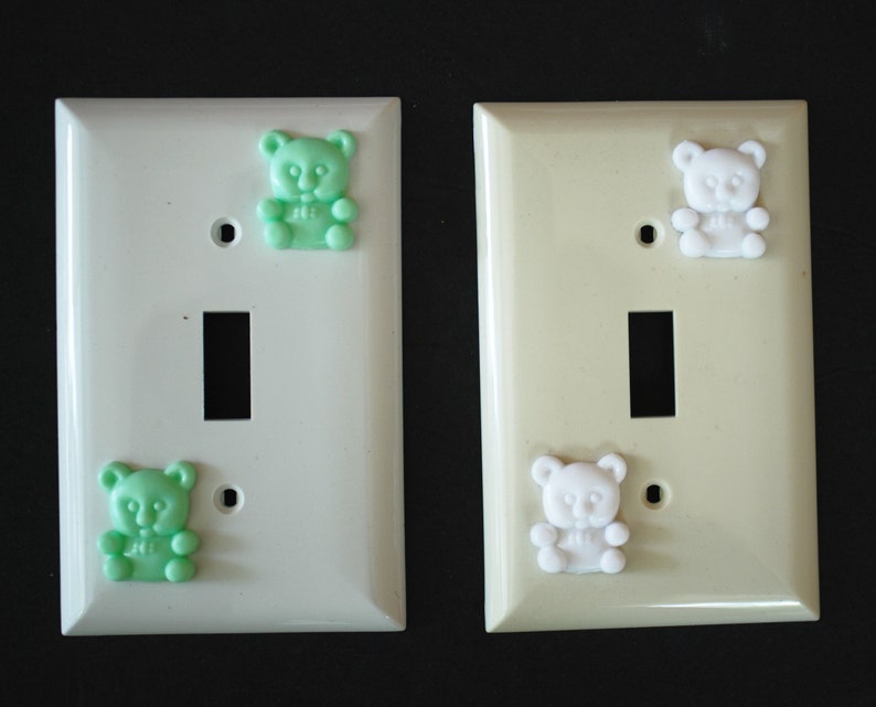 Teddy Bear Light Switch Covers in 6 Different Colors - Etsy